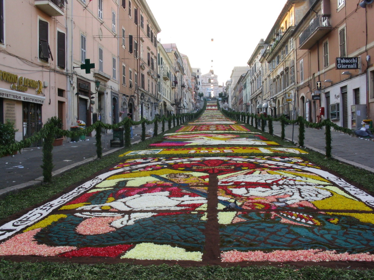 Città dell'infiorata Genzano completato il bozzetto per Assisi